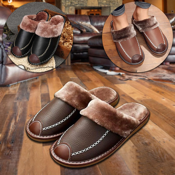 Δερμάτινες θερμικές παντόφλες | NOBLEFEET – Superzebra.gr